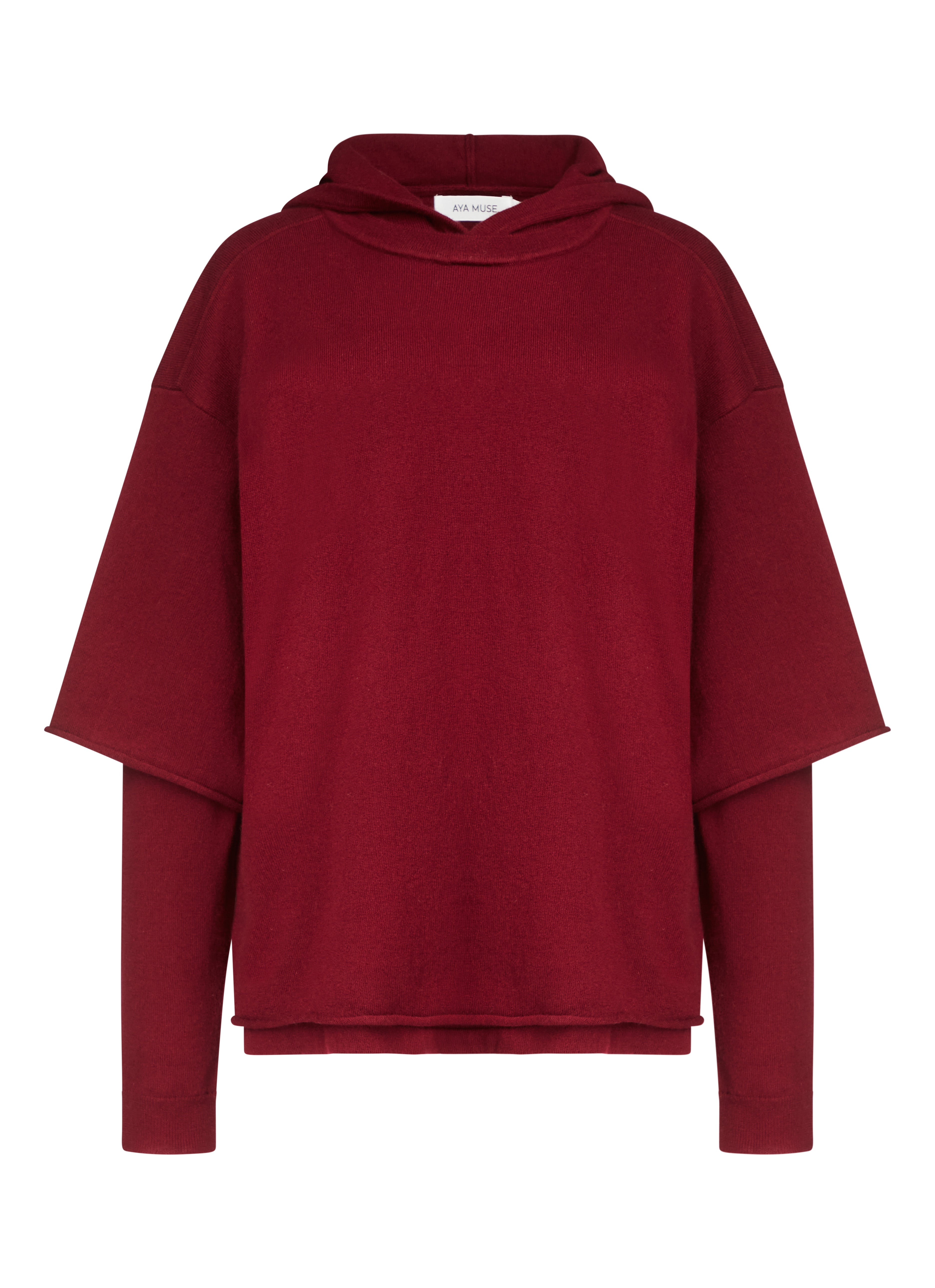 Knit Double Layer Hoodie - Aya Muse